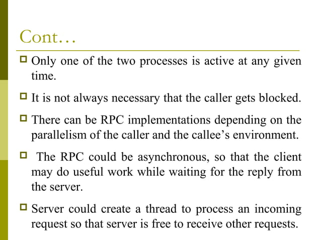 remote procedure calls | PPT