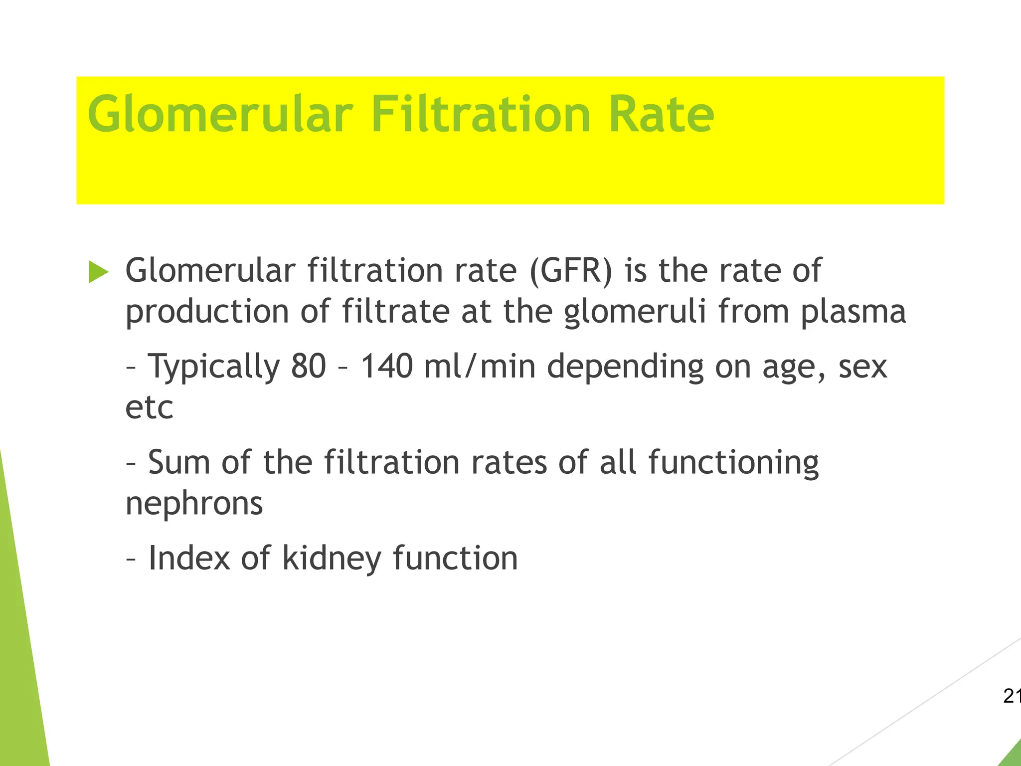 Physiology of Renal system GFR URINE FORMATION | PPTX