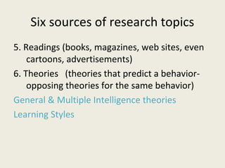 2 research ideas | PPT