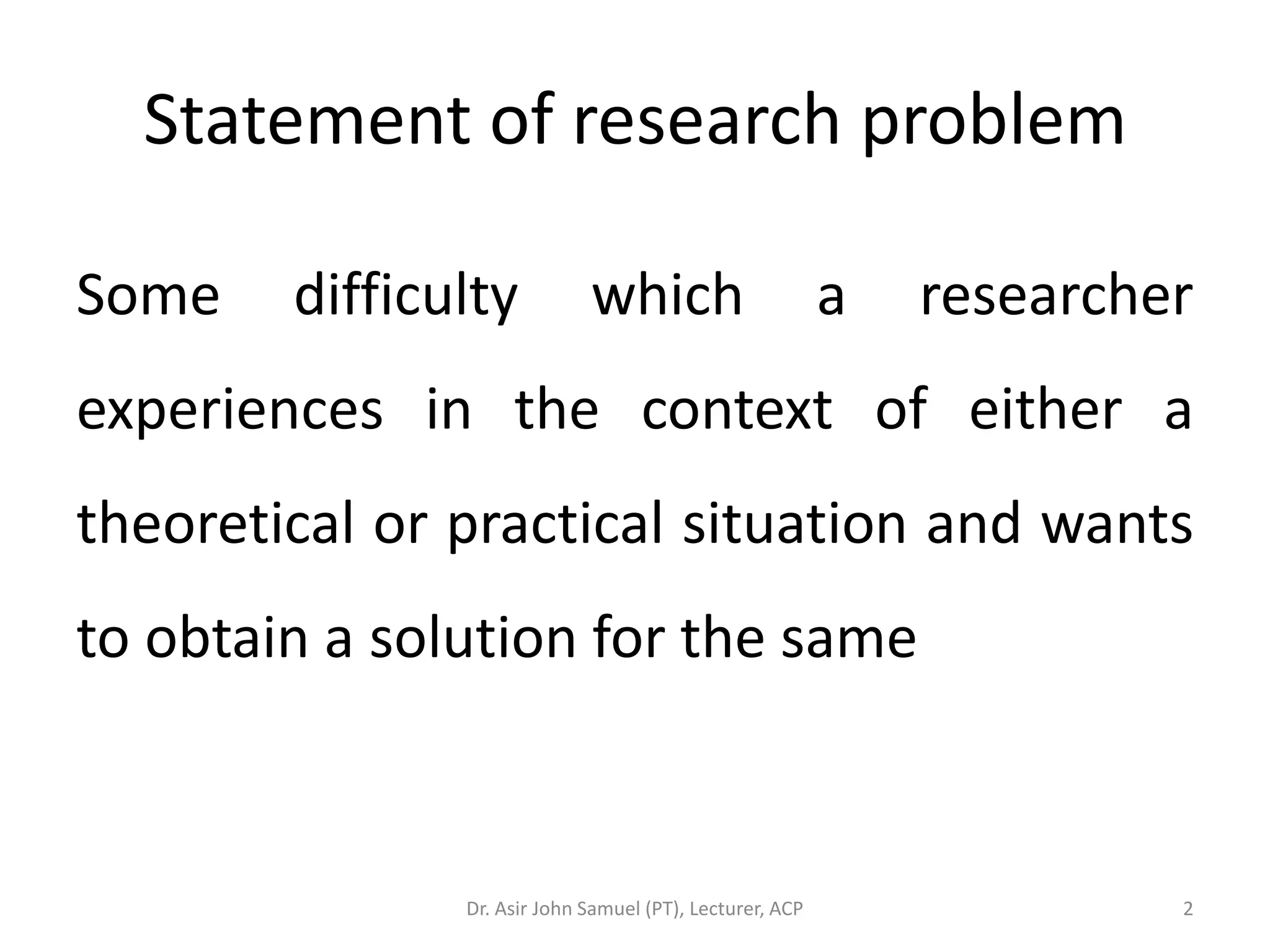 2.research problem | PPT