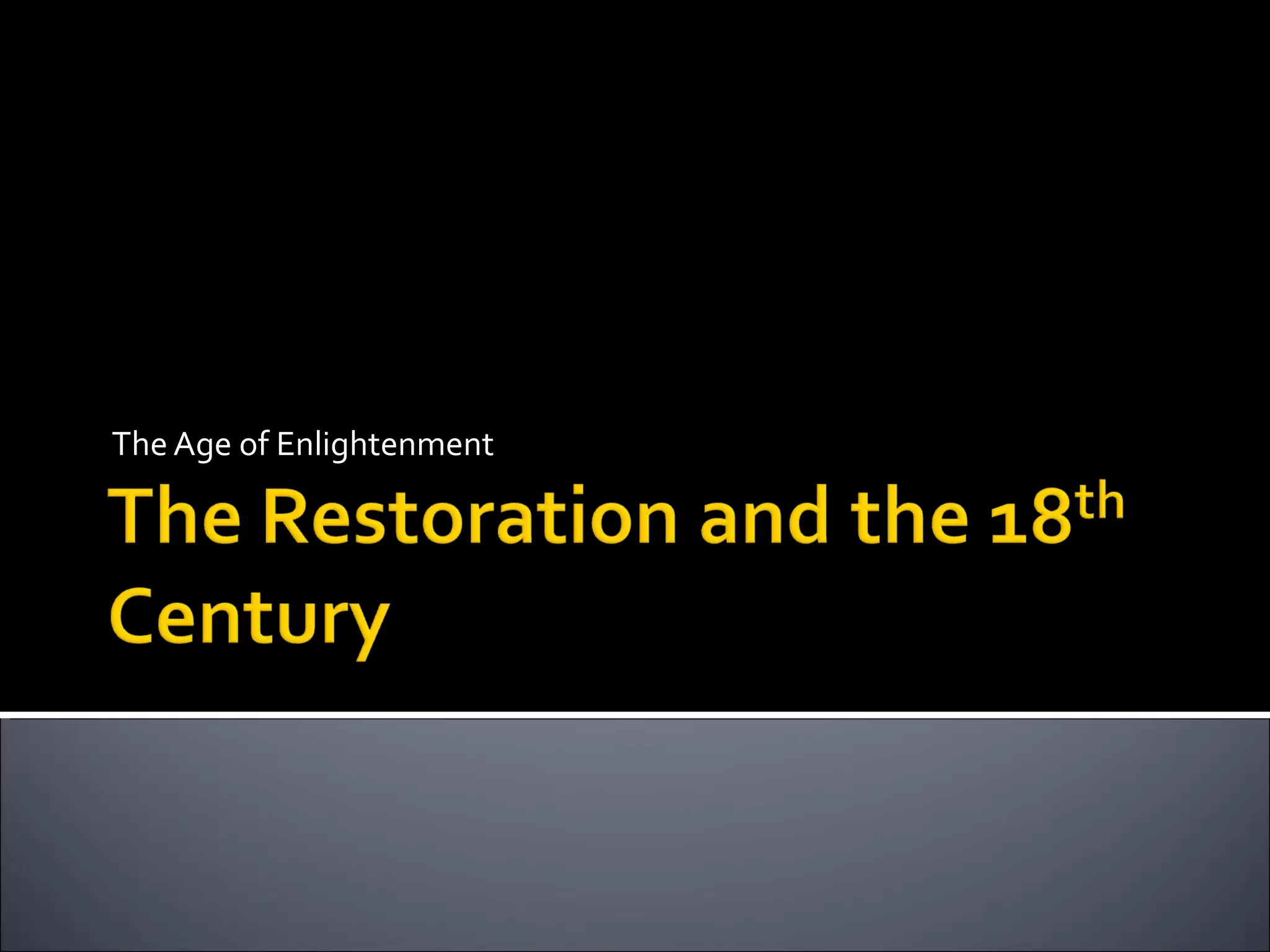 2 restoration literature | PPT