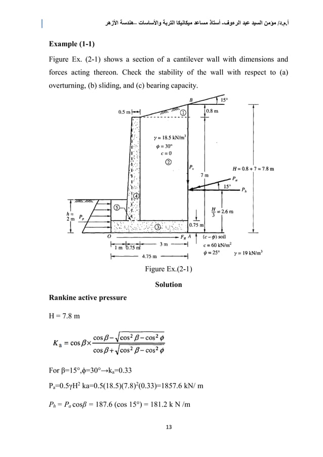 Retaining Walls تصميم الحوائط الساندة .pdf