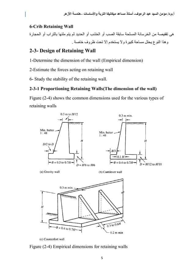 Retaining Walls تصميم الحوائط الساندة .pdf