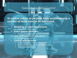 Robotics | PPTX | Robotics | Technology & Computing