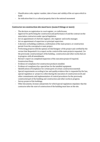 Building Construction 2. rules and definition in construction | DOCX
