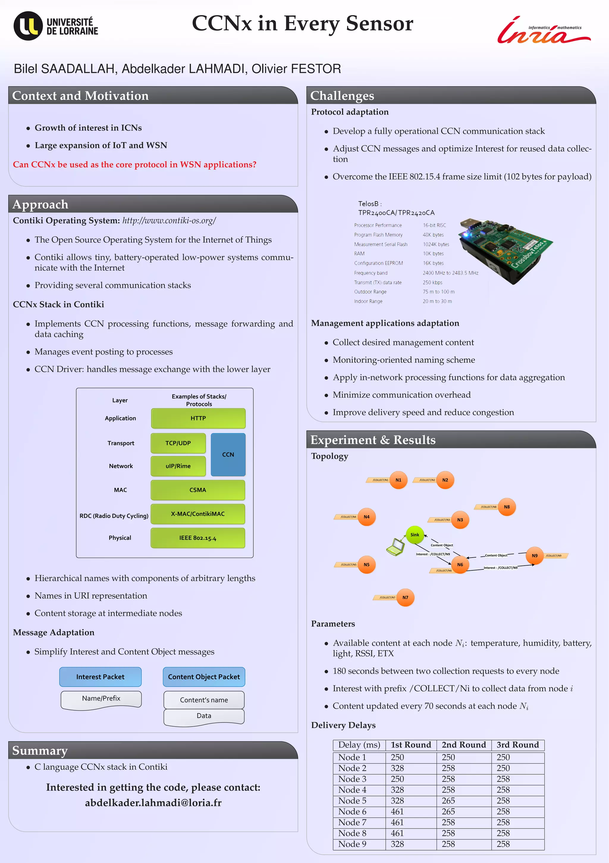 CCNxCon2012: Session 5: CCNx in Every Sensor | PDF | Internet of Things | Internet