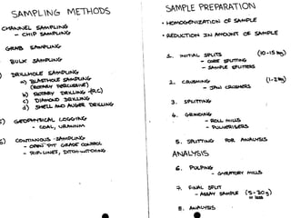 Sampling technique for ore minerals | PPT