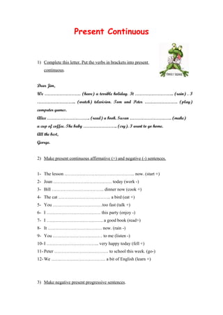 2 school rules - present continuos (5) | PDF