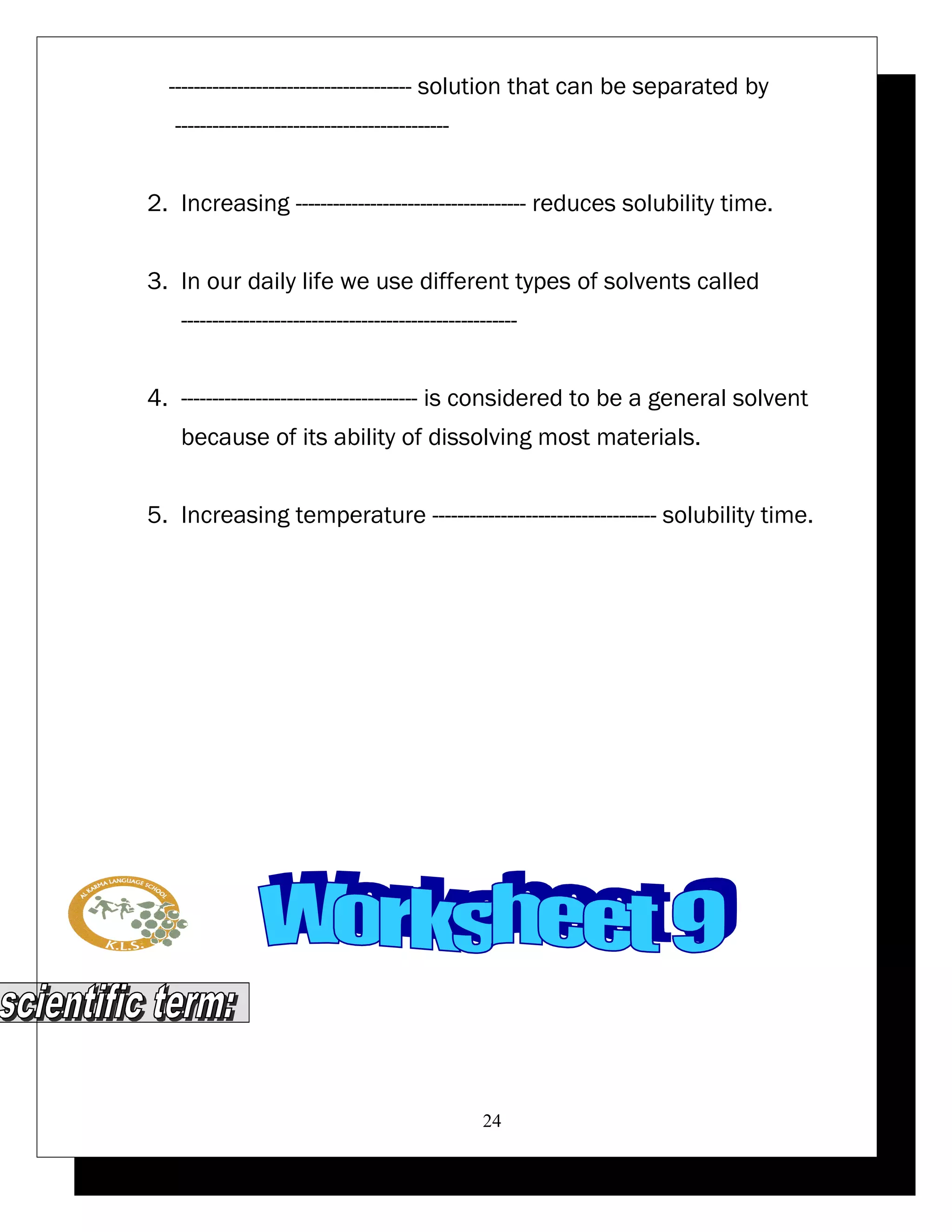 2 science worksheets p5 2015 | PDF