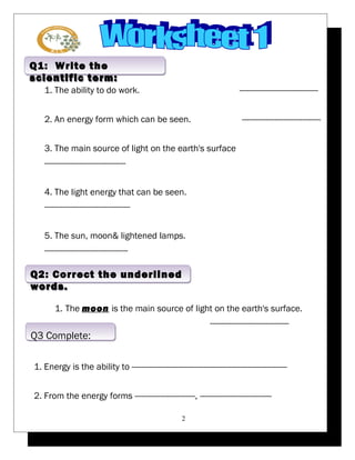 2 science worksheets p5 2015 | PDF