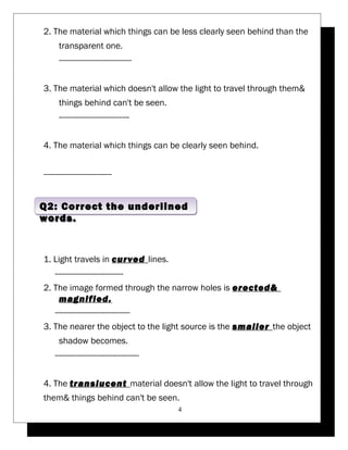 2 science worksheets p5 2015 | PDF