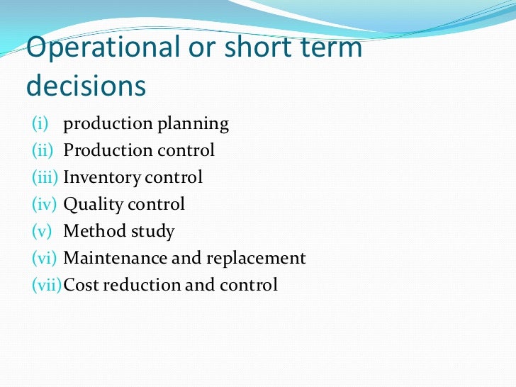 What is the scope of operation management?