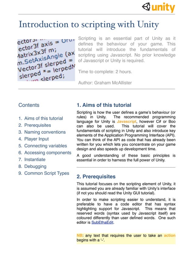 Unity 3d scripting tutorial | PDF | Web Development | Internet