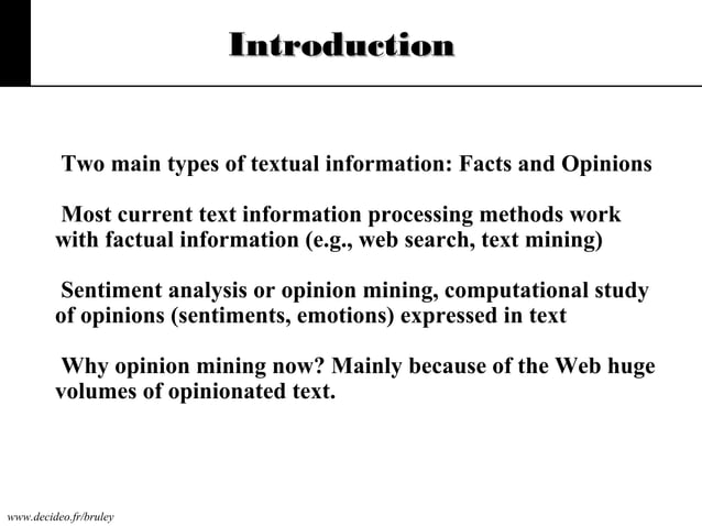 Big Data & Sentiment Analysis | PPT | Databases | Computer Software and Applications