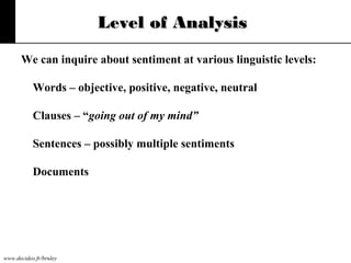 Big Data & Sentiment Analysis | PPT | Databases | Computer Software and Applications