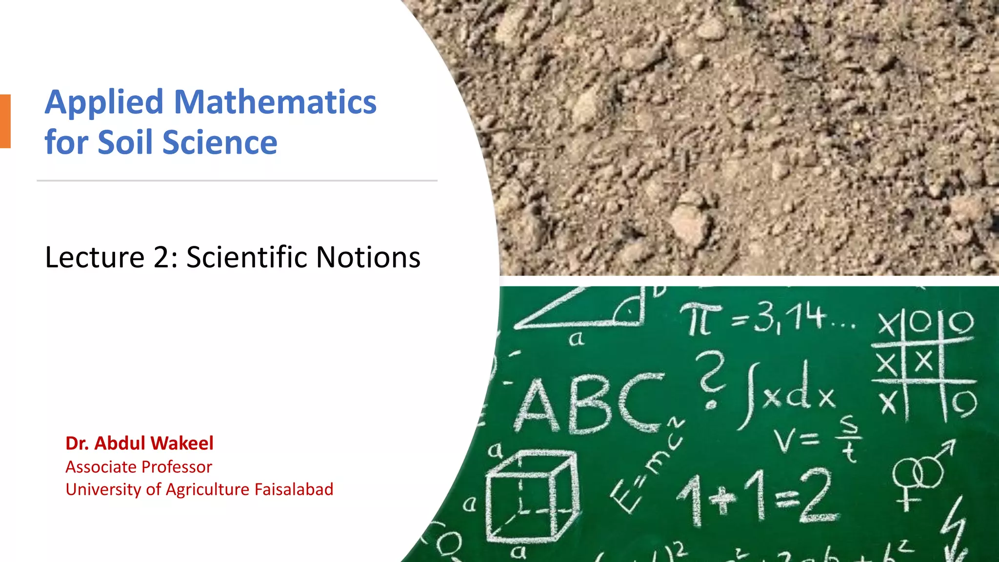 Applied mathematics for soil science Lecture No 2Scientific Notions.pdf