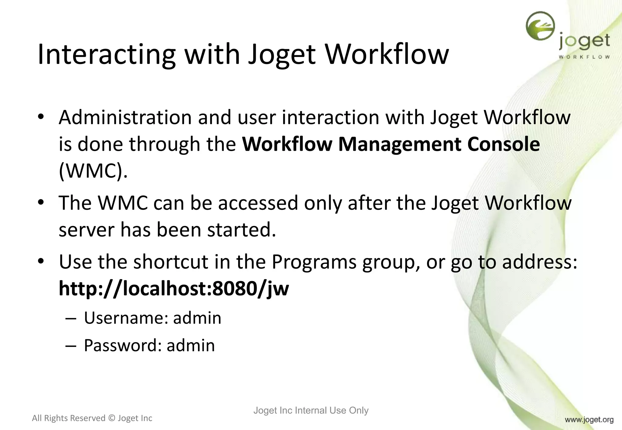 Joget Workflow v4 Training - Module 2 - Setting up Joget Workflow | PPT