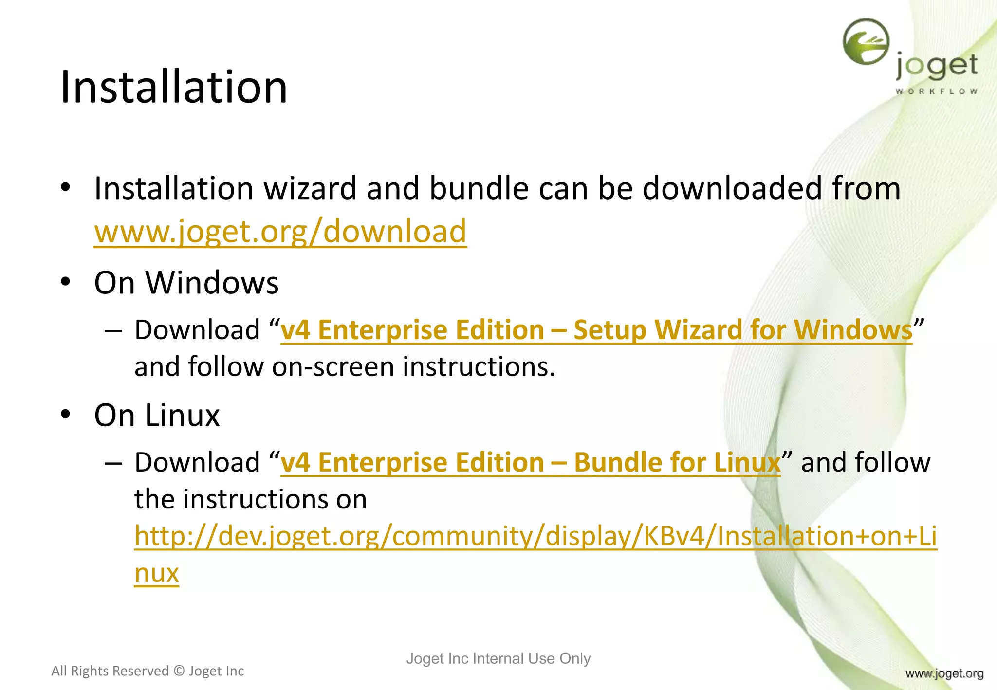 Joget Workflow v4 Training - Module 2 - Setting up Joget Workflow | PPT
