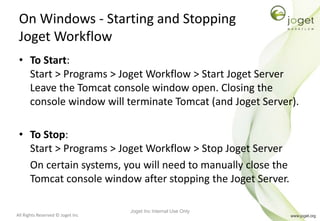 Joget Workflow v4 Training - Module 2 - Setting up Joget Workflow | PPT