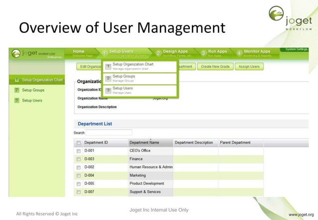 Joget Workflow v4 Training - Module 2 - Setting up Joget Workflow | PPT