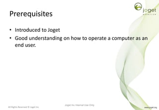 Joget Workflow v4 Training - Module 2 - Setting up Joget Workflow | PPT