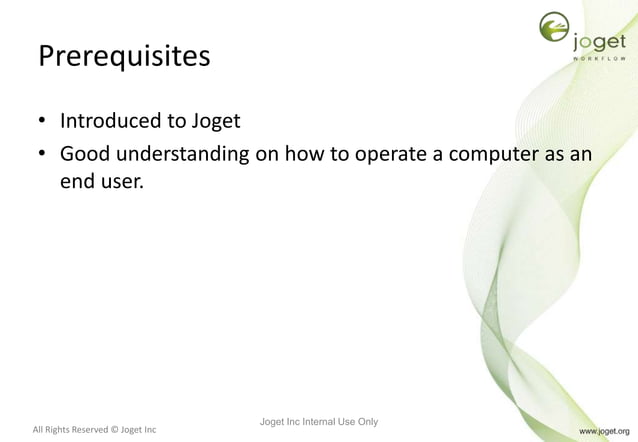 Joget Workflow v4 Training - Module 2 - Setting up Joget Workflow | PPT