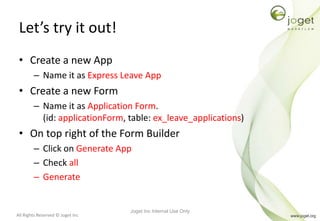 Joget Workflow v4 Training - Module 2 - Setting up Joget Workflow | PPT
