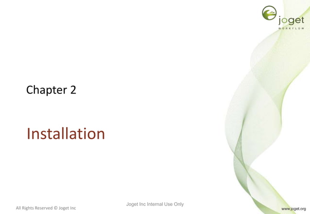 Joget Workflow v4 Training - Module 2 - Setting up Joget Workflow | PPT