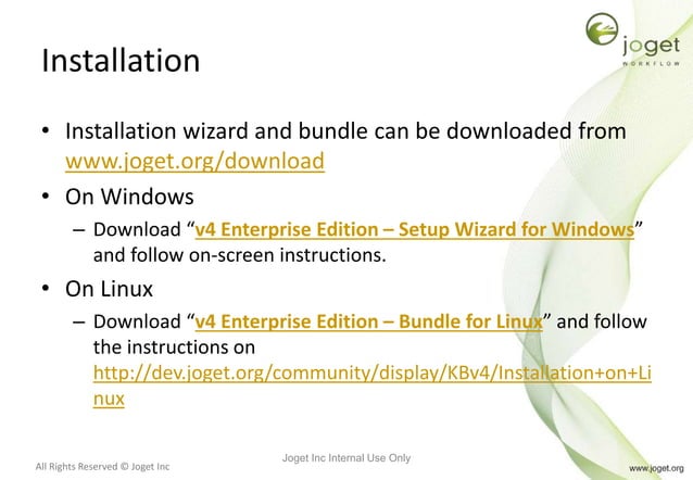 Joget Workflow v4 Training - Module 2 - Setting up Joget Workflow | PPT
