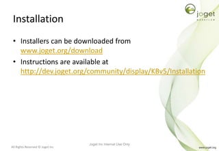 Joget Workflow v5 Training Slides - Module 2 - Setting up Joget Workflow | PPTX | Operating ...
