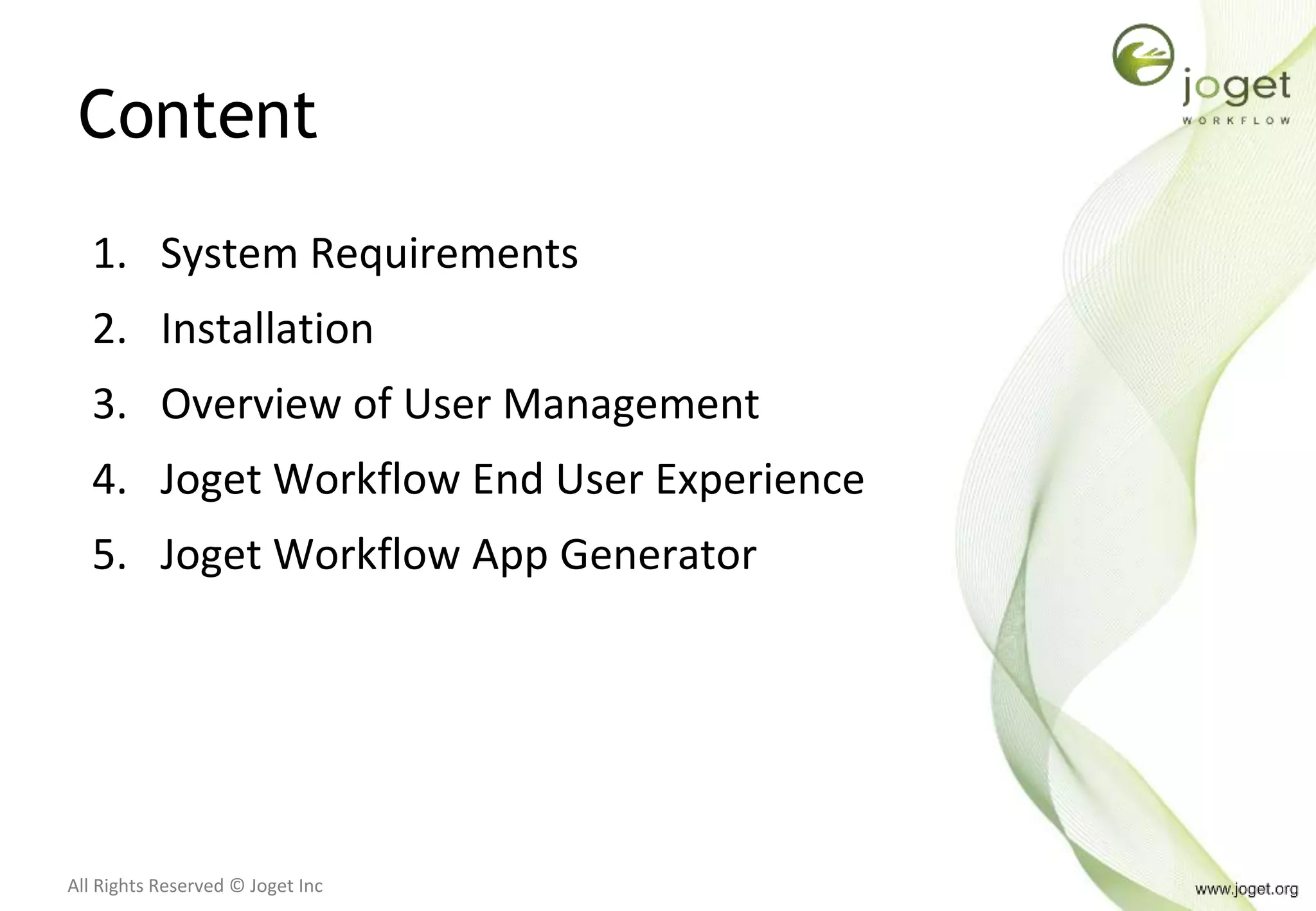 Joget Workflow V6 Training Slides 2 Setting Up Joget Workflow Ppt Free Download