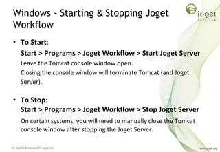 Joget Workflow v6 Training Slides - 2 - Setting Up Joget Workflow | PPT