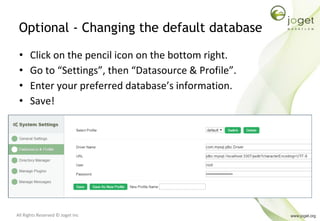 Joget Workflow v6 Training Slides - 2 - Setting Up Joget Workflow | PPT