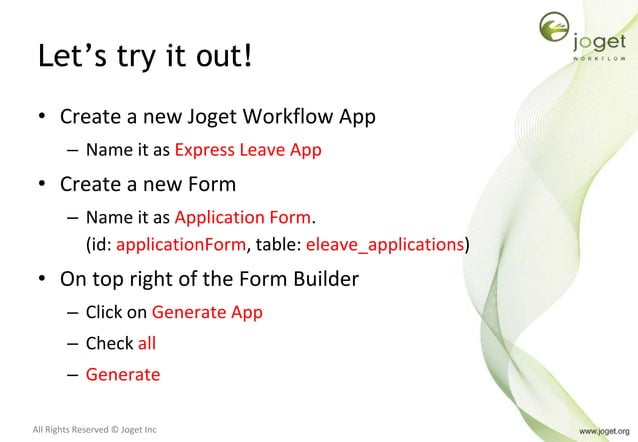 Joget Workflow V6 Training Slides 2 Setting Up Joget Workflow Ppt Free Download