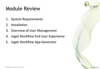 Joget Workflow v6 Training Slides - 2 - Setting Up Joget Workflow | PPT