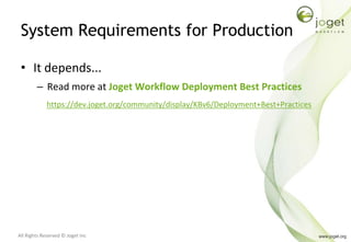 Joget Workflow v6 Training Slides - 2 - Setting Up Joget Workflow | PPT