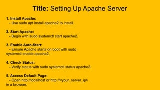 2-Setting Up Servers of apache and kali linux.pptx