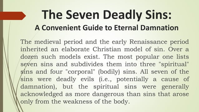 2-Seven Deadly Sins.pptx | Christianity | Religion & Spirituality