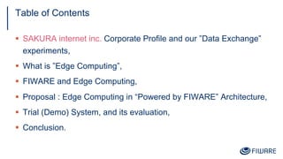FIWARE Global Summit - Edge/Fog Computing in “Powered by FIWARE” Architectures | PPT