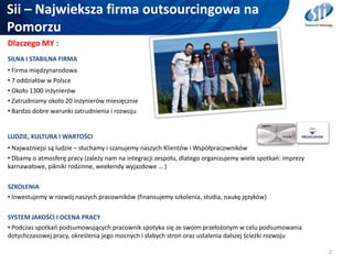 Prezentacja firmy Sii | PPTX