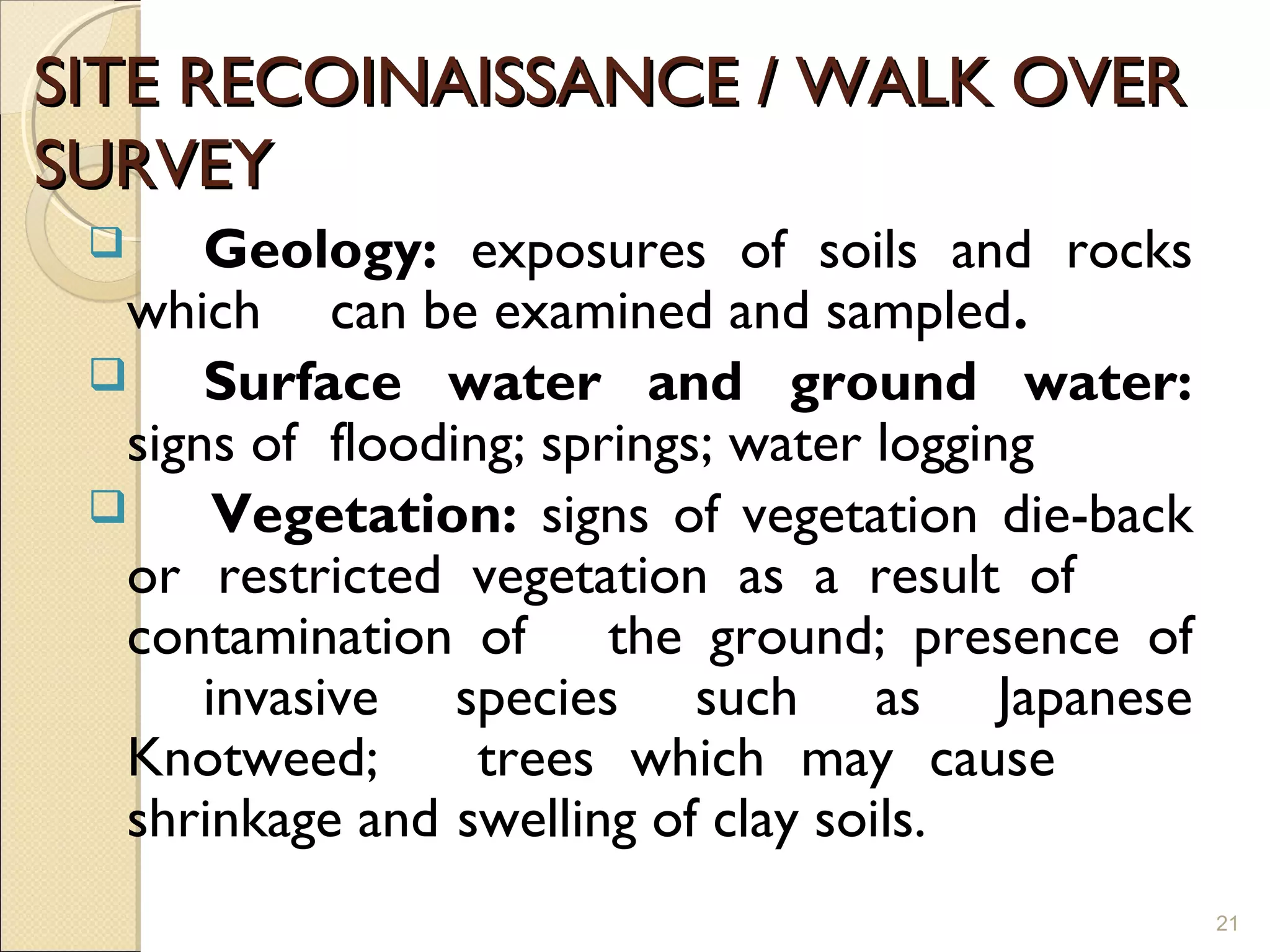 lecture2 site investigation | PPT