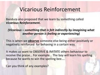 Vicarious Reinforcement