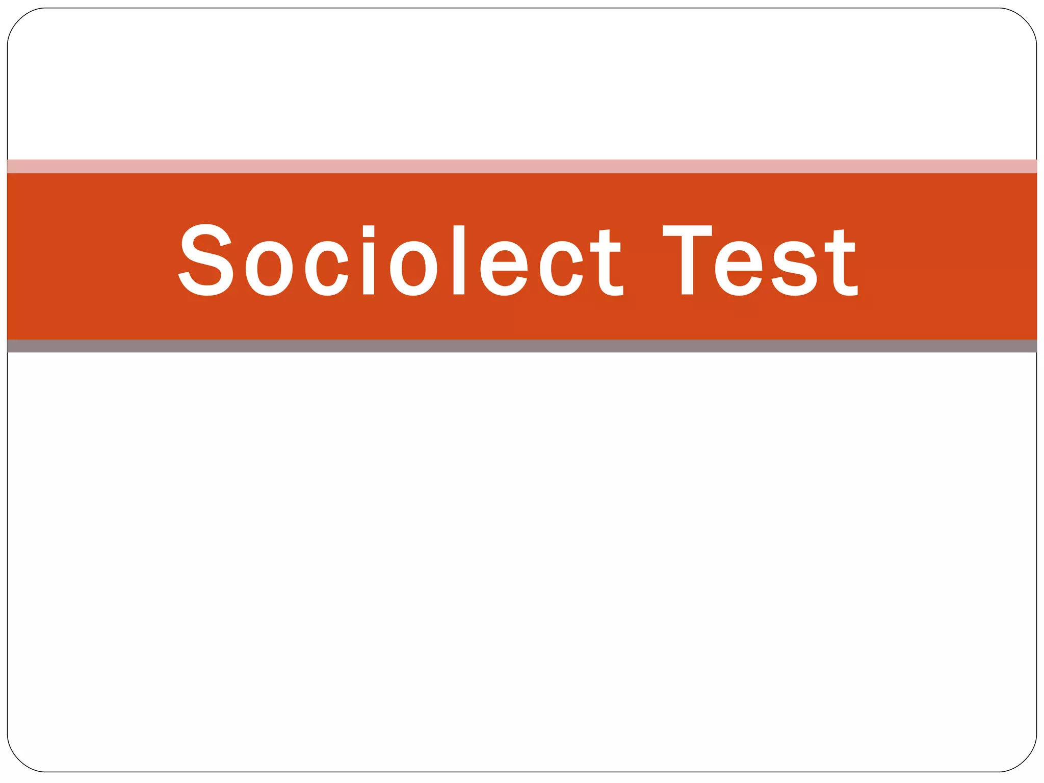 Sociolect test | PPT