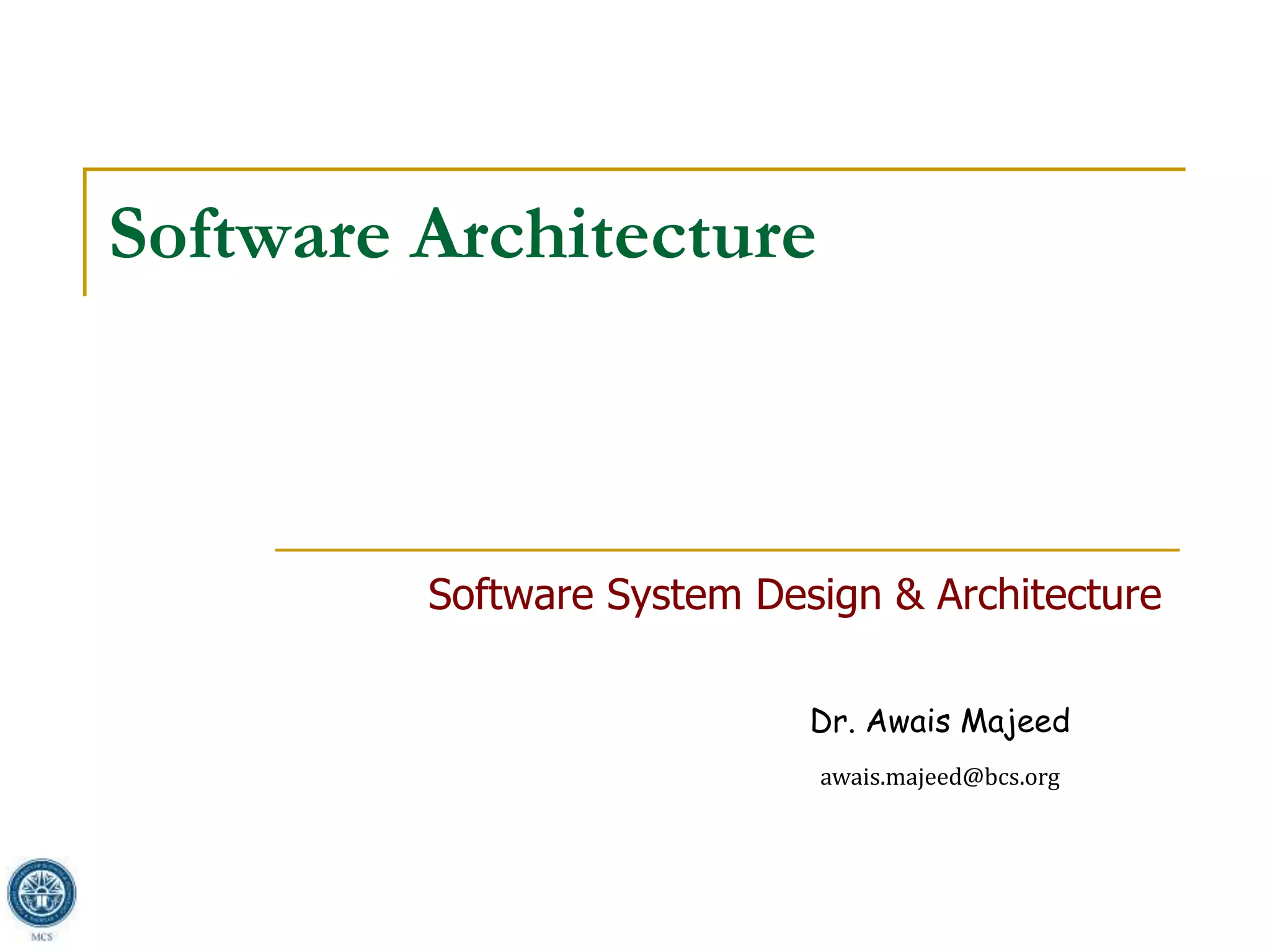 Software Architecture | PPT