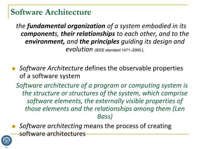 Software Architecture | PPT