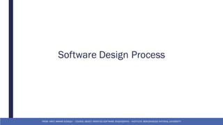 2-Software Design (Object Oriented Software Engineering - BNU Spring ...