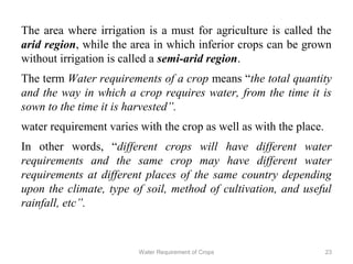 Soil Water Crop Relationship | PPT