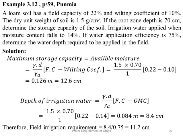 Soil Water Crop Relationship | PPT