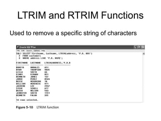 2 sql - single-row functions | PPT