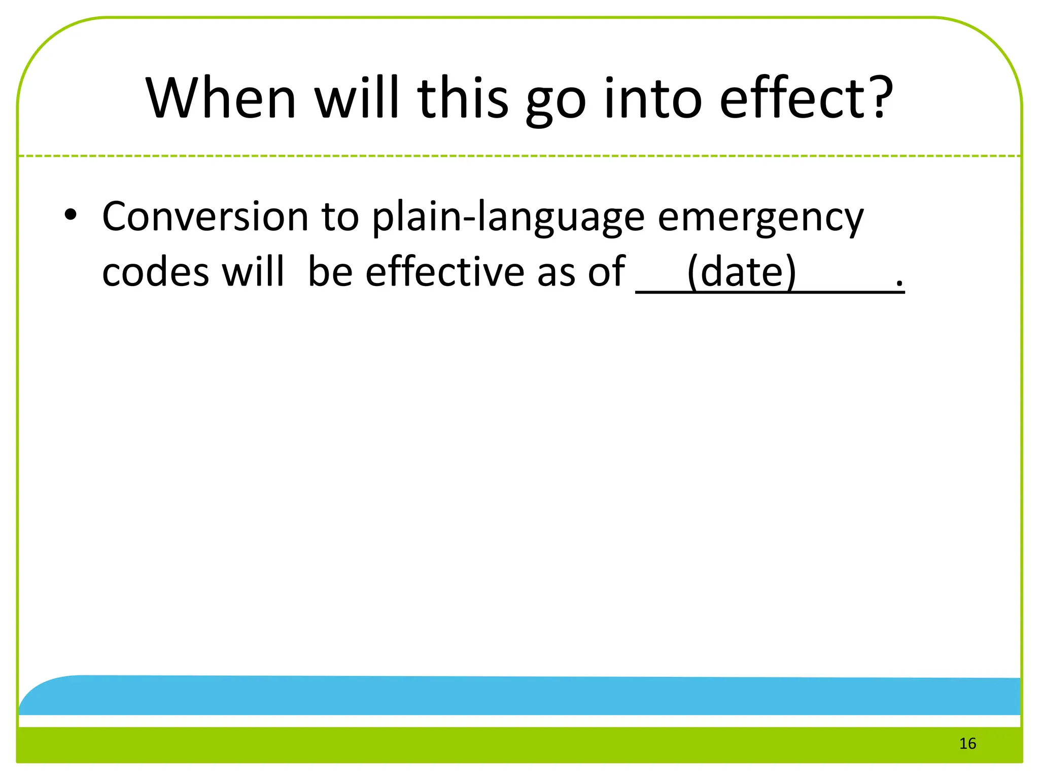 The new emergency codes what you should know | PPT